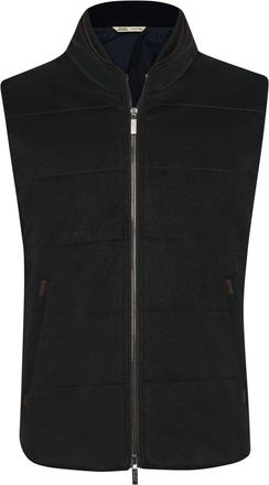 Maurizio Baldassari Softe Weste aus Kaschmir mit Steppmuster und Zip in