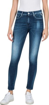 Replay Damen Jeans Luzien Skinny-Fit Hyperflex White Shades mit Stretch, Medium Blue 009 (Blau), 29W / 28L