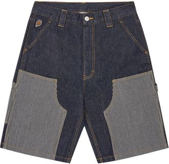 Icecream Icecream, Homme, Shorts, Bleu, Taille: W28 Pantaloncini Denim Carpenter Shorts Hickory Panel
