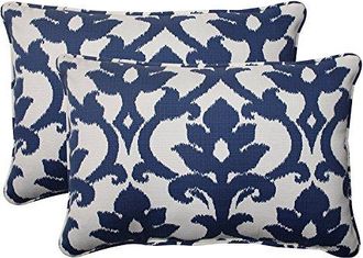 Pillow Perfect Perfect Pillow Kissen Bosco-Perfekt mit übergroßen rechteckig Überwurf Kissen, Marineblau, Set von 2