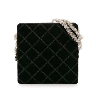Chanel Sac bandouli&egrave;re en tweed Pre-owned - Femme - Pre-owned - Noir - Taille: ONE Size
