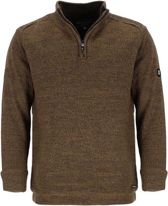 River Creek Troyer 80833 Herren Stricktroyer mit Teddyfutter - Pullover mit Troyer-Stehkragen