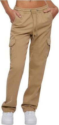 Urban Classics Ladies High Waist Twill Cargo Pants Pantalons, Unionbeige, XS Femme