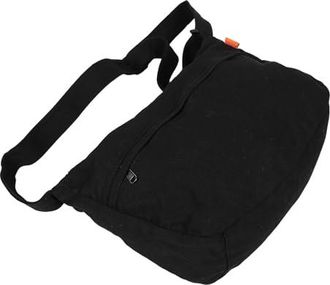 IFUNDOM Paquet Bandouli&egrave;re Femme Noir en Toile R&eacute;sistante Grand Sac Multifonction pour Quotidien et Voyage Spacieux et L&eacute;ger Style Japonerie