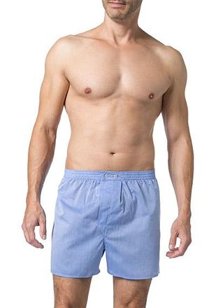 Derek Rose Herren Boxershorts blau Reine Baumwolle Gestreift