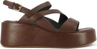 Elvio Zanon Femme, Chaussures, Brun, Taille: 36 EU Sandale compens&eacute;e