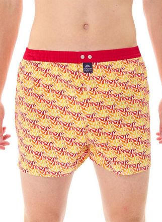 MC Alson Herren Boxershorts orange Baumwolle gemustert