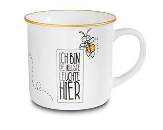 Nici 45031 Tasse Ich bin die hellste Leuchte hier, Porzellan, 400ml