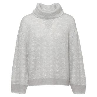 PANICALE Pullover aus Alpakablend mit hohem Kragen - - Knitwear - Damen - Wei&szlig; - XS