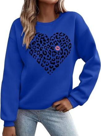 Generic Sweatshirts pour femmes UK sweatshirts pour femme imprim&eacute; graphique haut surdimensionn&eacute; col rond manches longues automne hiver d&eacute;contract&eacute; confortable