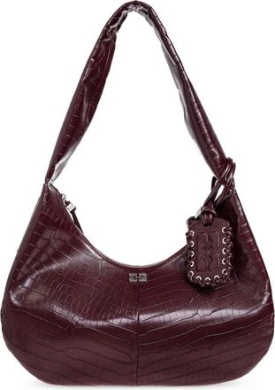 Ganni Femme, Sacs, Rouge, Taille: ONE Size Medium Laces Hobo Bag