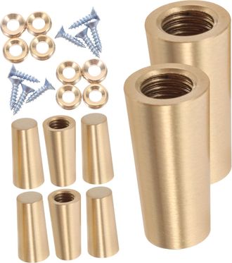 Pretyzoom 8stücke Messing-kistenbeine Mit Rutschfestem Design Für Präsentationstabletts Schneidebretter Und Möbel Holztruhenfüße Aus Messing Für Stabile Unterfü