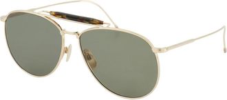 Thom Browne unisex, Accessoires, Jaune, Taille: 62 MM 015 Lunettes de soleil Aviateur