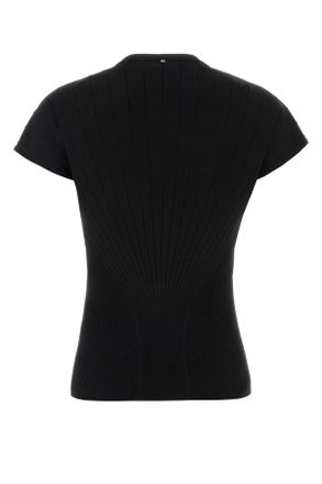 Sportmax Womens Black Viscose Blend Samba Top Nero Exterior: Polyester Maglie Sweater