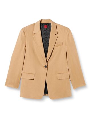 HUGO BOSS Womens Agura-1 Jacket, Light Beige270, 42