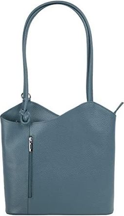 Cluty sac shopping - sac &agrave; dos - combinaison Femme cuir v&eacute;ritable | Fabriqu&eacute; en Italie, shopper 2en1, sac &agrave; main convertible, sac &agrave; dos avec compartiment sm