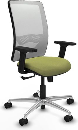 Piqueras y Crespo Neigbarer Stuhl Zulema mit 2D-Armlehnen, h&ouml;henverstellbare Lendenwirbelst&uuml;tze, ausgestattet mit 3 Positionen und Schneideschaum, mit 65 mm Nylon-Rolle