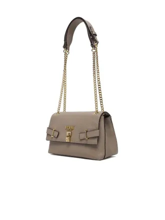 Guess Structured Polyurethane Crossbody Bag - Taupe