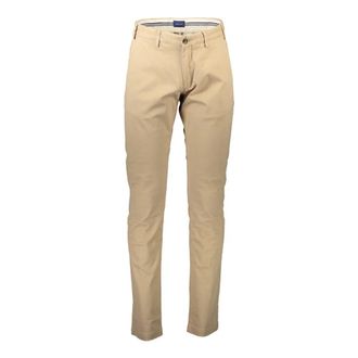 GANT Klassische Slim Fit Beige Baumwollhose - - Trousers - Herren - Beige - W30 L34