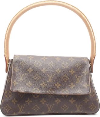 Louis Vuitton mini sac porté épaule monogrammé Looping (2002) - Marron