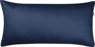 Schöner Wohnen Kollektion Bettwäsche Pure 40x80 Navy - Bettwäsche Baumwolle - Bettwäscheset Kopfkissenbezug 2teilig - Kissenbezüge