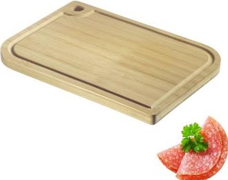 Westmark Schneidebrett Bambus - hochwertige Schneideunterlage mit Saftrille, Küchenbrett aus Holz zum einfachen Schneiden von Lebensmitteln - Bambus, 33 x 23 c