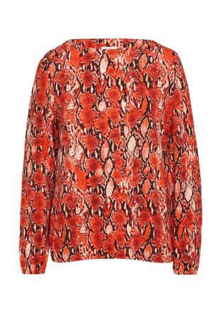 s.Oliver Langarmshirt T-Shirt Langarmshirt mit U-Boot-Ausschnitt im O-Shape