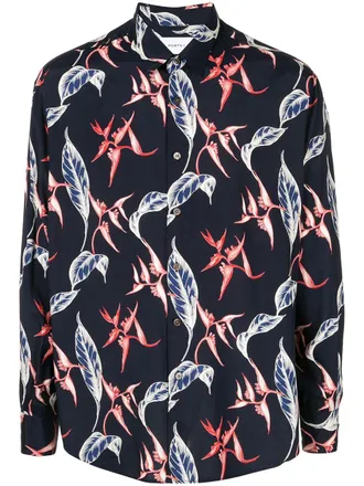 Ports V chemise imprim&eacute;e - Bleu