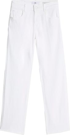 7 For All Mankind Damen Calie Straight Ankle Soleil Pants, Weiß, 33W EU