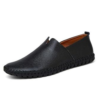 Generic Mocassins for Hommes, d&eacute;tails de Couture en Peau de Vache, Bout Rond, antid&eacute;rapants, Confortables, Flexibles, Talon Plat, Bal de Promo, Marche, &agrave; Enfi