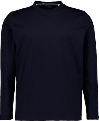 Olymp Herren T-Shirts blau Baumwolle