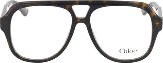 Chlo&eacute; unisex, Accessoires, Brun, Taille: 57 MM Lunettes de vue pilote surdimensionn&eacute;es