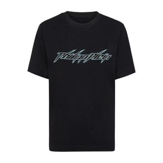 Philipp Plein Baumwoll-T-Shirt - - Tops - Damen - Schwarzk - L