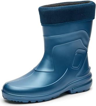 Ladeheid Bottes de Pluie Thermiques en EVA Femme LA-800-2017 (Metal Bleu/Marine, 41 EU)