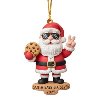 Generico Christmas Santa Ornaments - 2D-Acryl-Anh&auml;nger, Cool Acryl Santa Christmas Ornaments f&uuml;r Feiertage, Party und Home Window Display | Holiday H&auml;ngeleucht