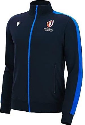 Macron Sweat-Shirt Zip Adulte Rugby World Cup 2023 Officiel - Bleu - XL