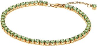 Pandora Funkelndes Grünes Tennisarmband aus 14 Karat Vergoldung, mit Kristallen verziert, aus der Timeless Kollektion, Länge: 20 cm, 561469C02-20