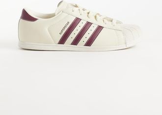 adidas Originals Superstar II baskets basses en blanc cass&eacute; et bordeaux exclusivit&eacute; ASOS-Rouge