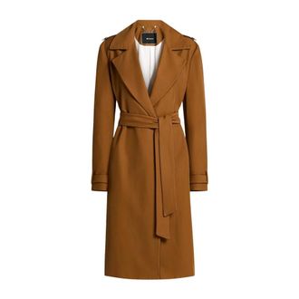 Kiton Taillierter Baumwoll-Trenchcoat - - Coats - Damen - Braun - S