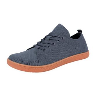 Generico Chaussures d&eacute;contract&eacute;es pour homme avec tissu &agrave; mouche, bout large, chaussures &agrave; pieds nus, antid&eacute;rapantes, respirantes, l&eacute;g&egrave;res de sport, gris fonc&eacute;
