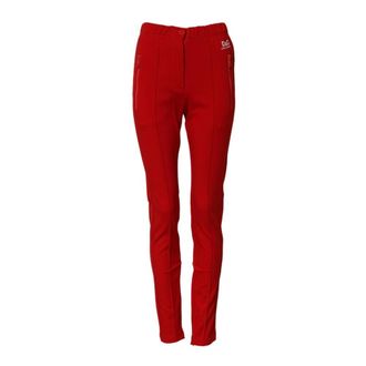 Dolce & Gabbana Rote Logo Print Slim Fit Joggers - - Trousers - Damen - Rot - XS