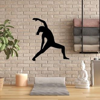 Hanah Home Stylish Black Decorative Metal Wall Accessory, 48 x 55 cm | 100% Metal, 1.5 mm Thickness | Perfect for Modern Home Decor & Unique Wall Art
