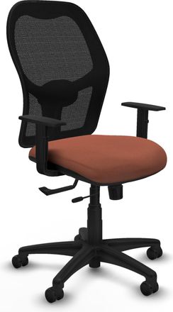 Piqueras y Crespo Sessel f&uuml;r Home Office mit 1D-Armen, h&ouml;henverstellbare Lendenwirbelst&uuml;tze, ausgestattet mit Syncro/Traslack und Schneideschaum, mit Parkettrollen, Sch