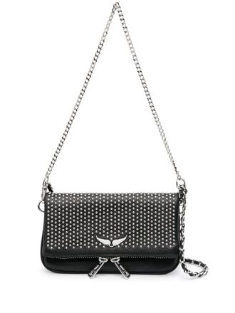 Zadig&Voltaire Umh&auml;ngetasche mit Nieten - Schwarz