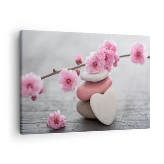 Arttor Bilder auf Leinwand Yoga weiblich Blume Gesundheit Leinwandbild 70x50cm Wandbilder Dekoration Wohnzimmer Schlafzimmer Küche Deko Klein Wanddeko Bild W