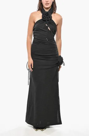 Burberry Halterkleid aus Wolle mit offenem R&uuml;cken Burberry