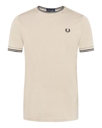Fred Perry Softes T-Shirt mit Logo-Stickerei und Kontrastb&uuml;ndchen in