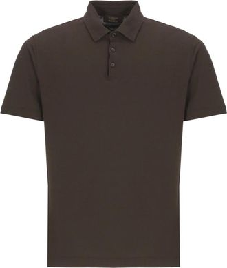 Zanone Homme, Tops, Brun, Taille: XL Polo IceCotton Coupe Slim