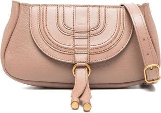 Chlo&eacute; Femme, Sacs, Rose, Taille: ONE Size Marcie Leather Shoulder Bag