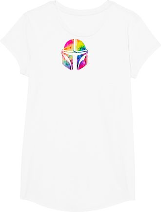 Star Wars The Mandalorian Beskar Helmet Watercolor Tie Dye T-Shirt